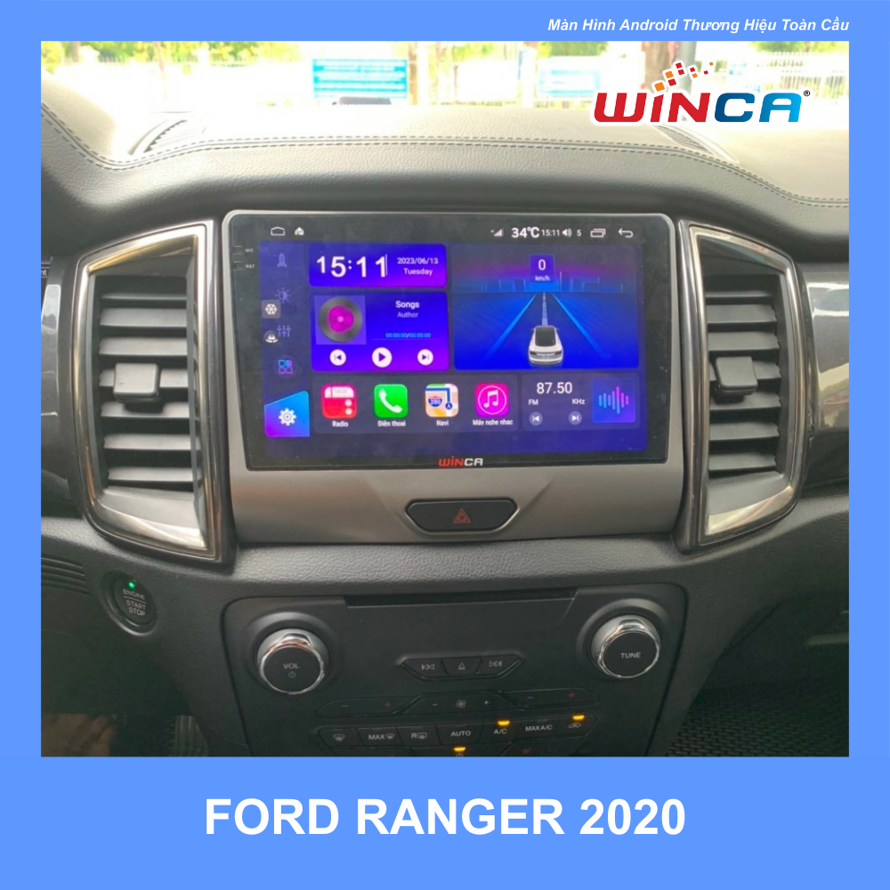 MÀN HÌNH ANDROID Ô TÔ FORD RANGER 2018-2021