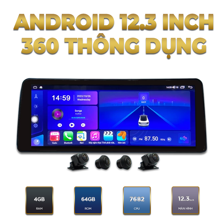 MÀN HÌNH DVD ANDROID WINCA S300+ PRO 360 12.3INCH THÔNG DỤNG