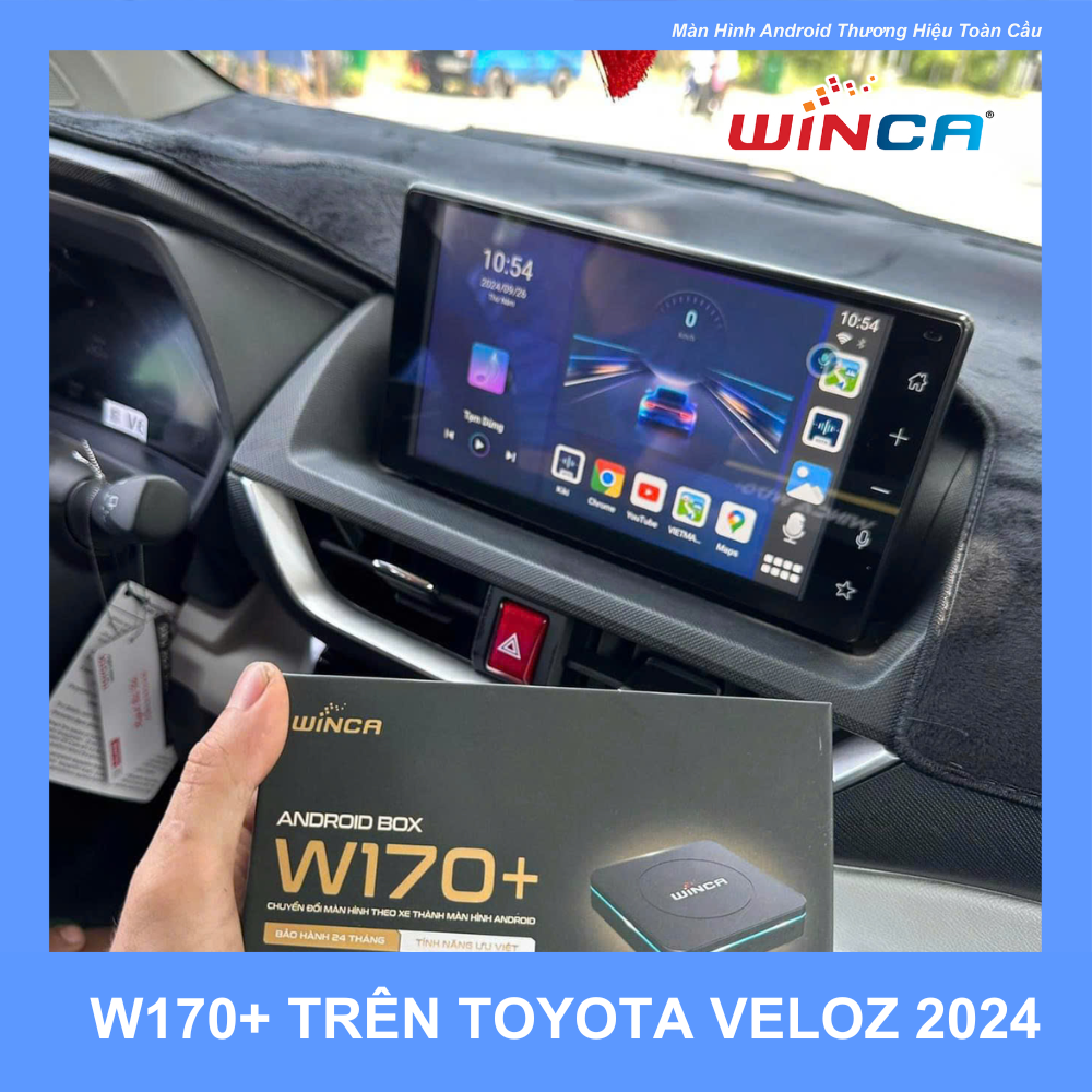 ANDROID BOX W170+ TRÊN TOYOTA VELOZ 2024