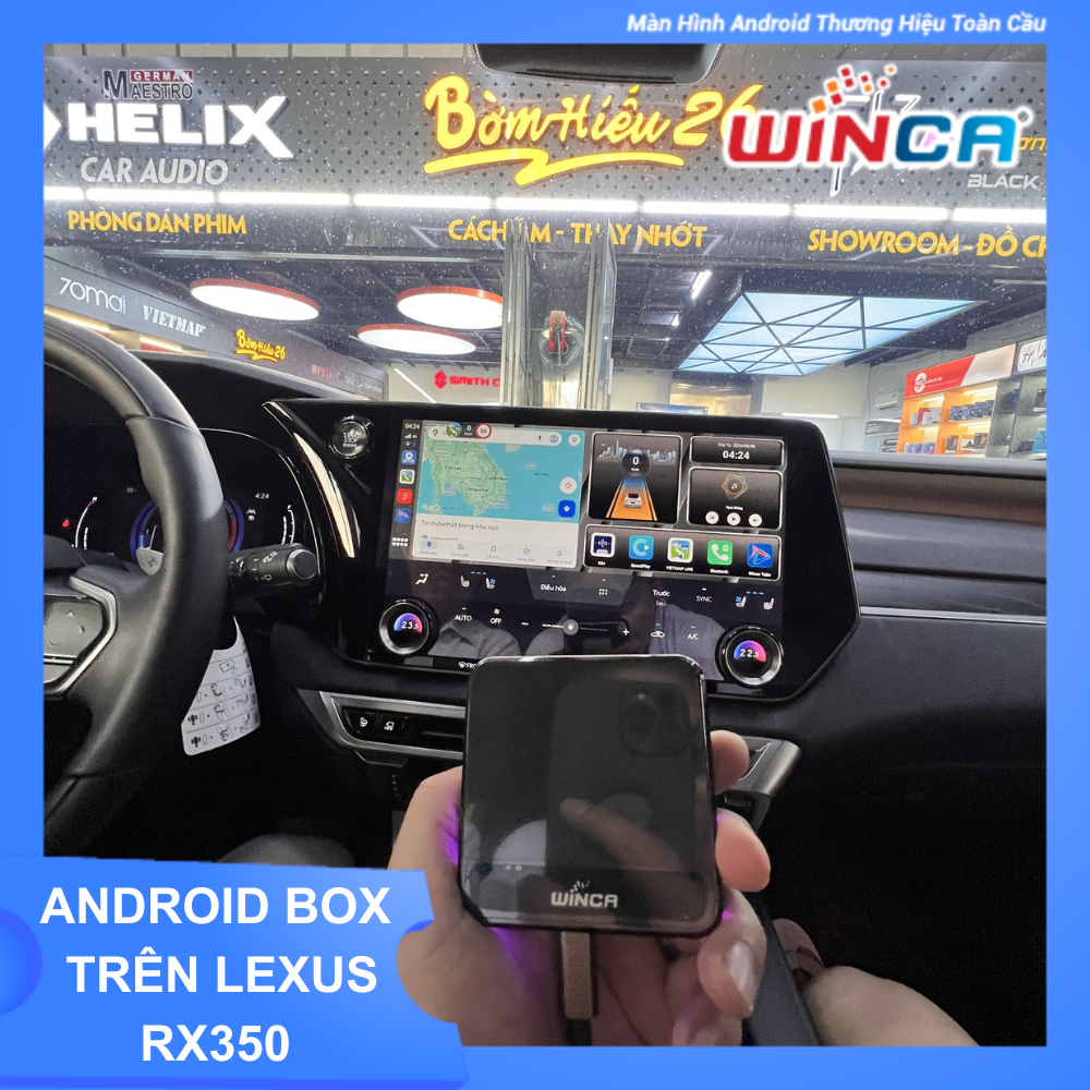 ANDROID BOX W200+ NEW TRÊN XE LEXUS RX350