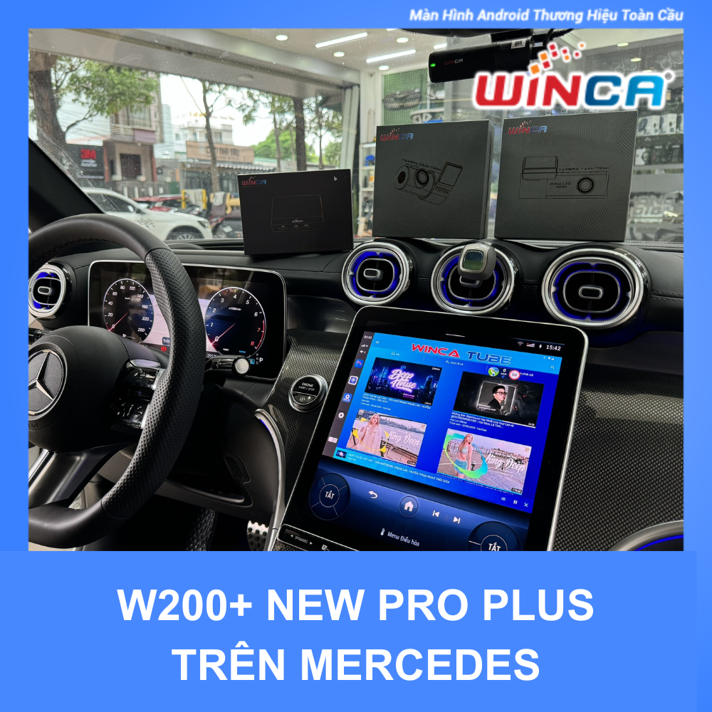 ANDROID BOX W200+ NEW PRO PLUS TRÊN XE MERCEDES